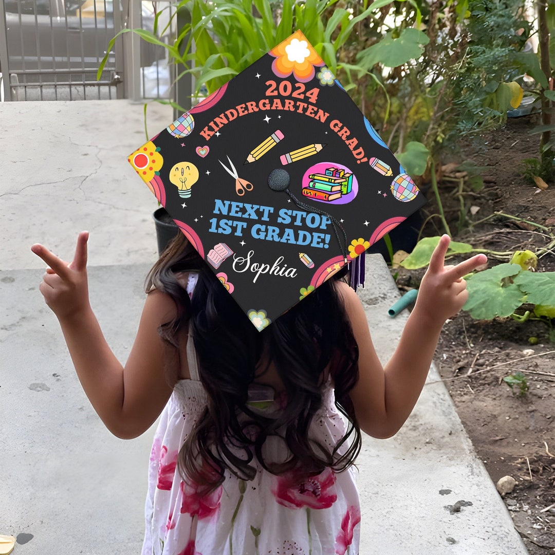Personalized Kindergarten Graduation Cap Topper, Next Stop 1st Grade ...