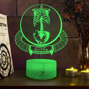 Custom Radiologist 3D Lamp, Rad Tech Graduation Gift, Decor for Doctor ...