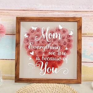 Personalized Mom Everything We Are is Because of You Shade Flower Box ...