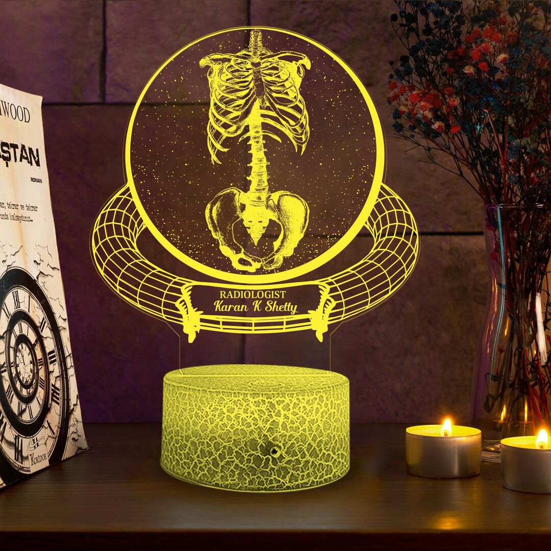 Custom Radiologist 3D Lamp, Rad Tech Graduation Gift, Decor for Doctor ...