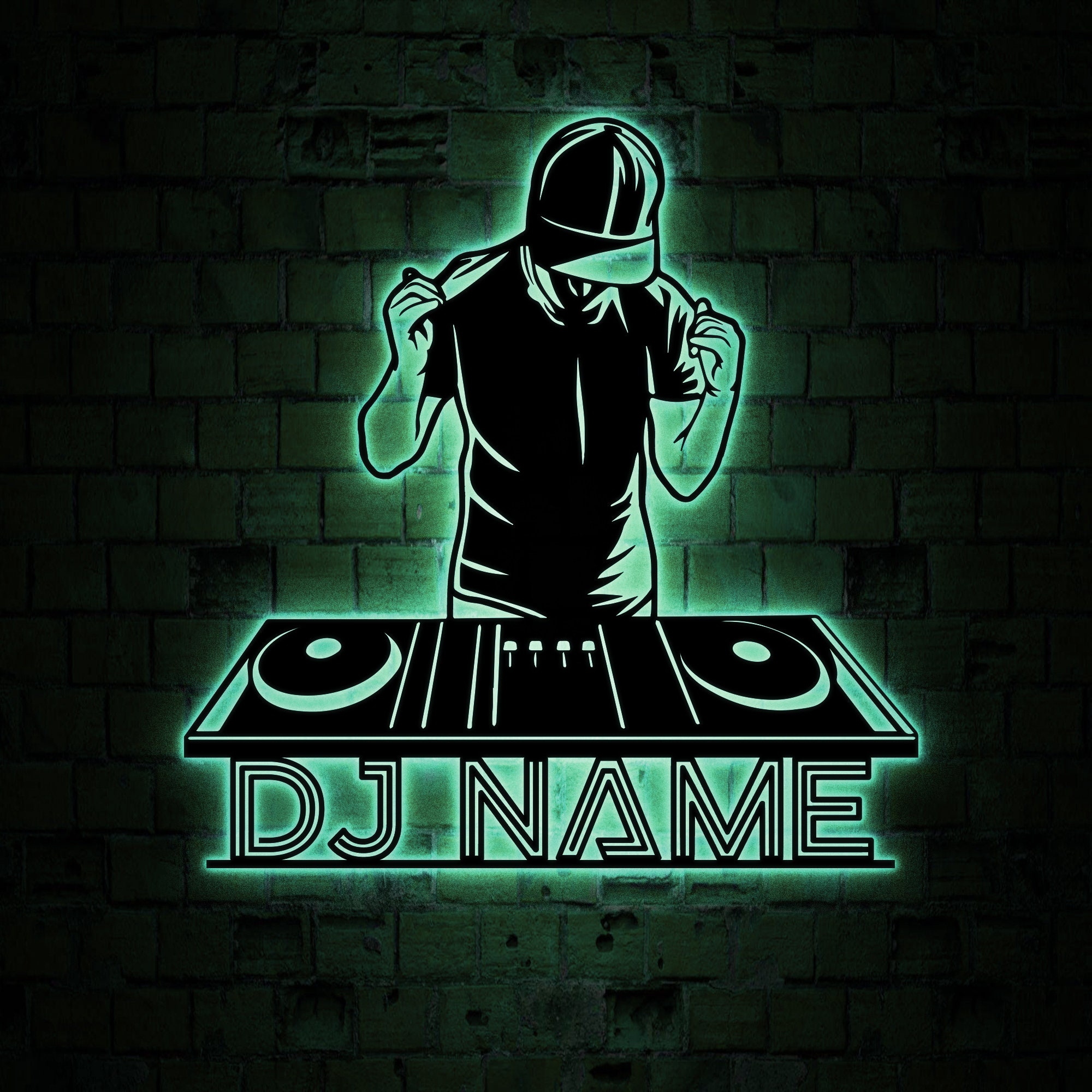 Personalized Name DJ Metal Sign With Led Lights, Custom DJ Gifts ...