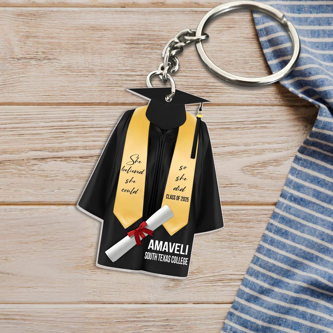 Personalized Graduation Keychain, Graduation Car Ornament, Graduation ...