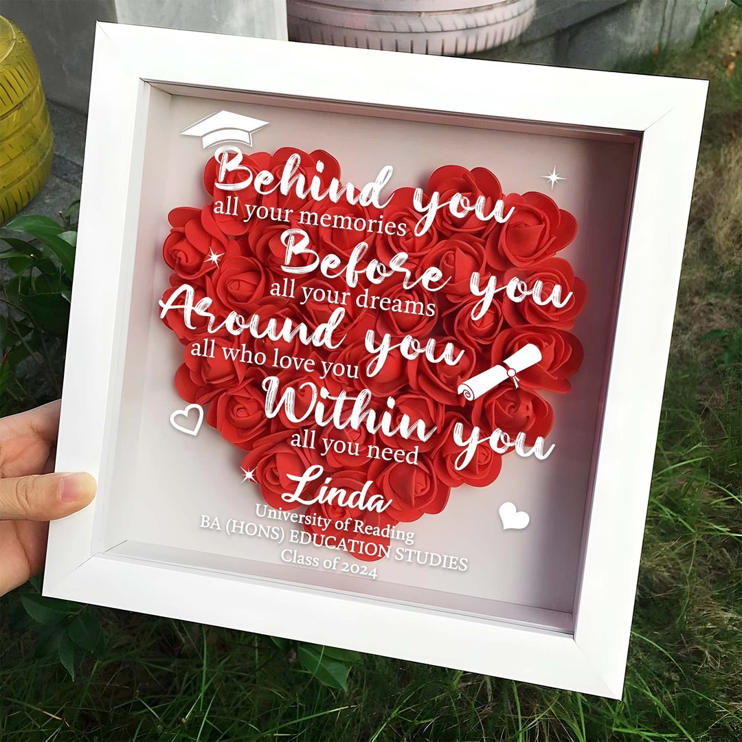 Personalized Graduation Shade Flower Box, Grad Gifts for Daughter ...