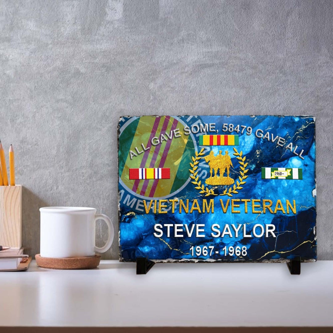 Personalized Vietnam Veteran Stone, Proud Veteran Slate, Military ...