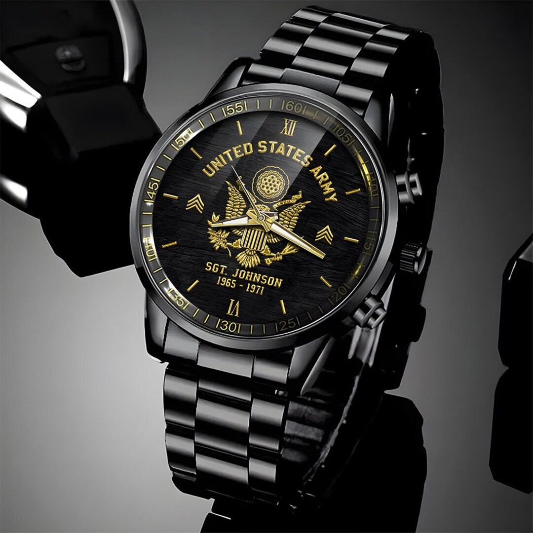Personalized US Army Veteran Watch, Watches for Soldiers, Army Watch ...