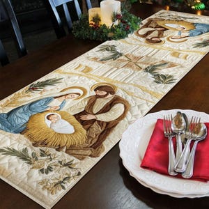 Nativity Scene Quilted Table Runner - Etsy