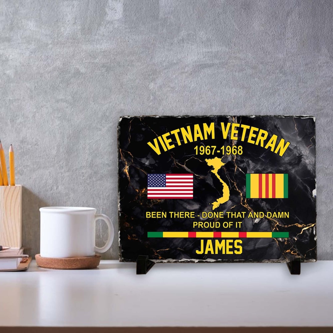 Personalized Vietnam Veteran Stone, Proud Veteran Slate, Military ...