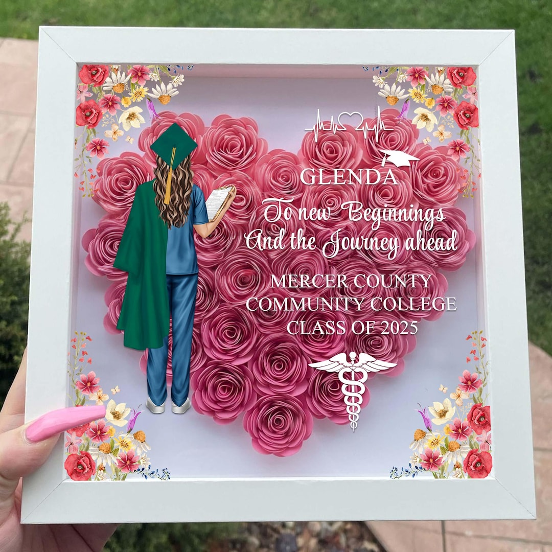 Personalized Nursing Graduation Shadow Box, Nursing Graduation Shadow ...