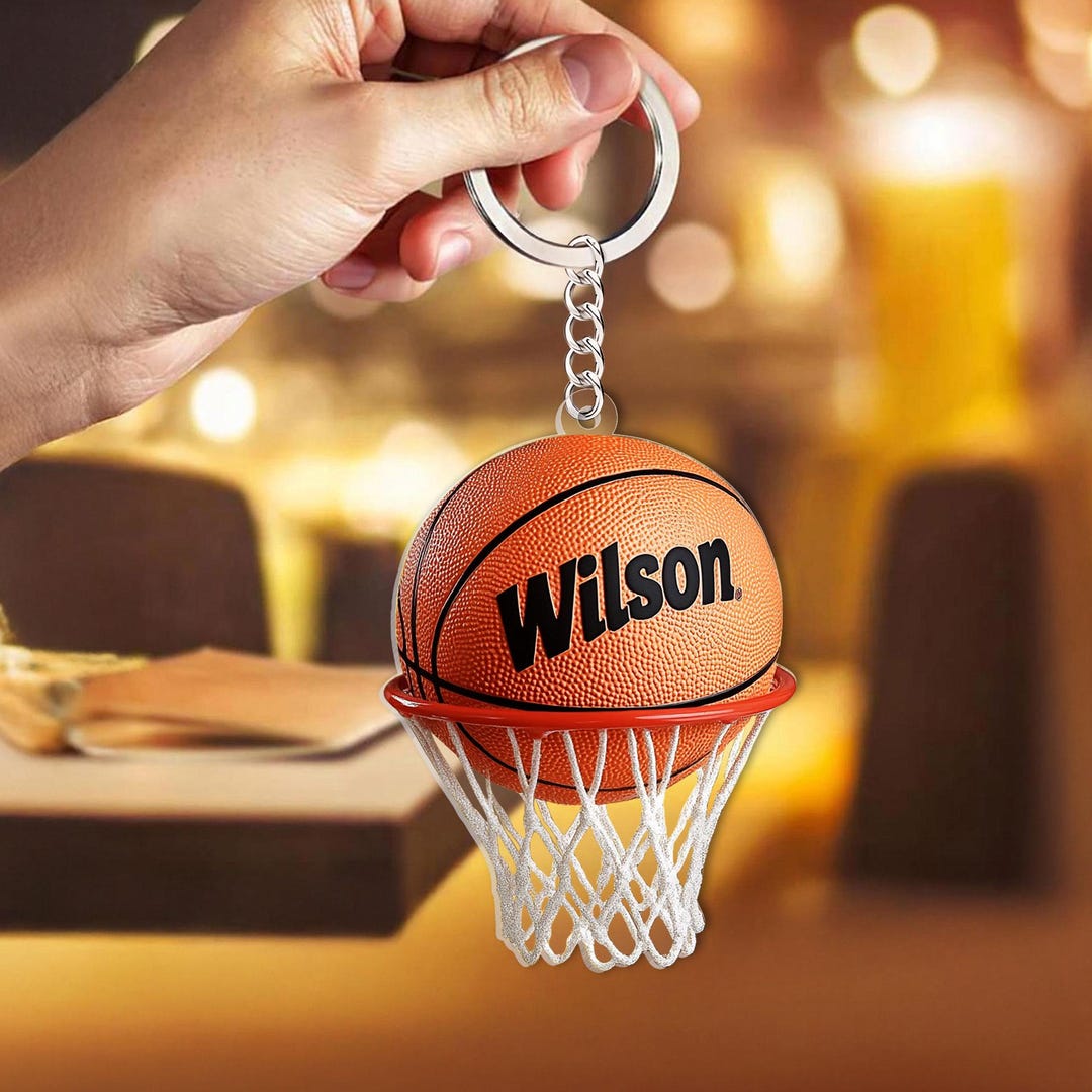 Personalized Basketball Keychain, Basketball Keychain, Gift for Sport ...