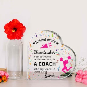 Personalized Cheerleader Heart Acrylic Plaque, You Are Greatly ...