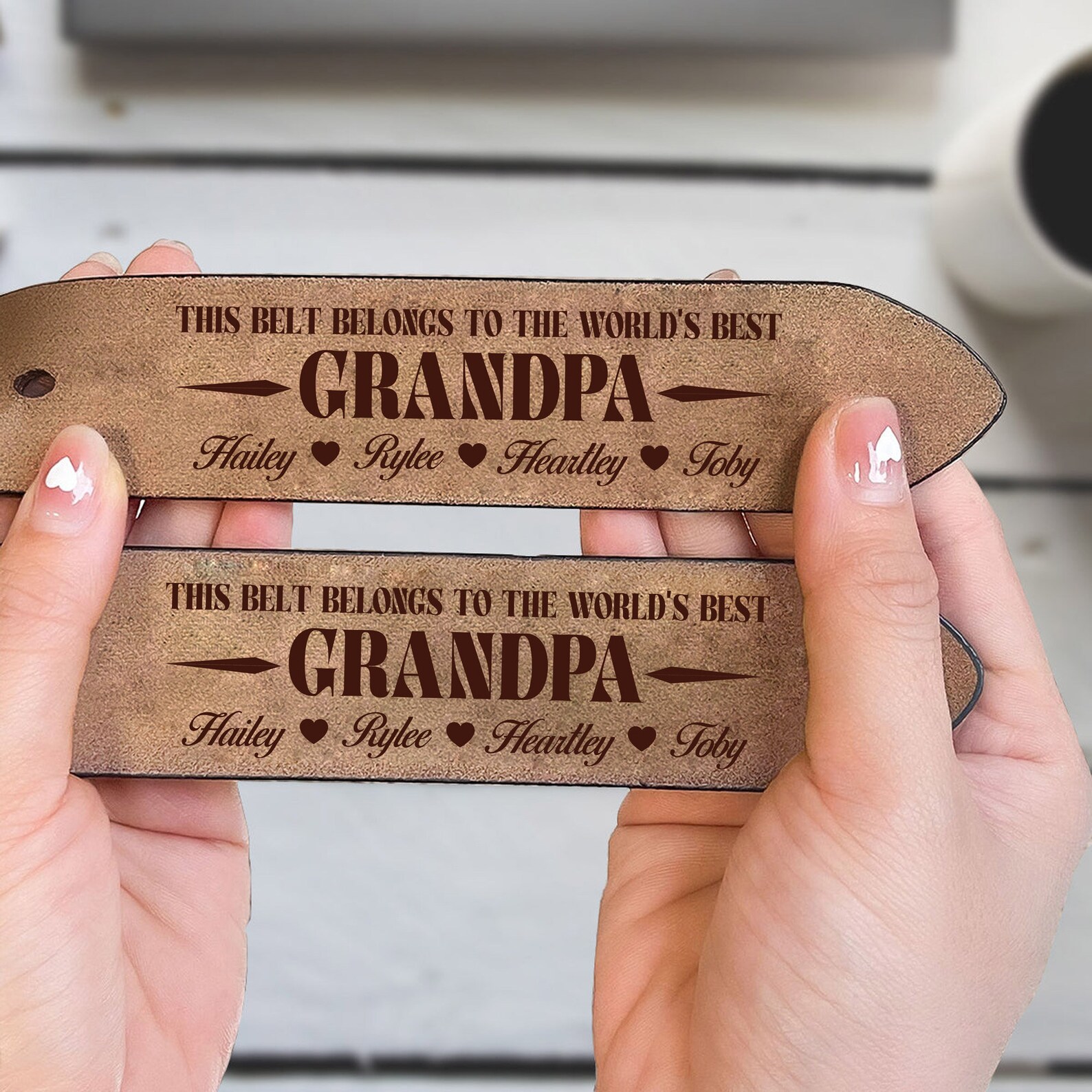 Personalized Leather Belt for Grandpa, Father's Day Gifts, Grandpa ...