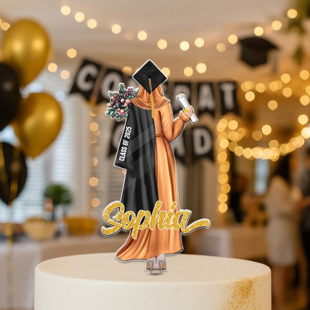 Personalized Islam Graduation Cake Topper, Custom Muslim Student ...