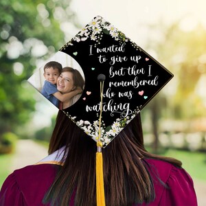 Personalized Memories Graduation Cap Topper, Custom Photo Memorial Cap ...