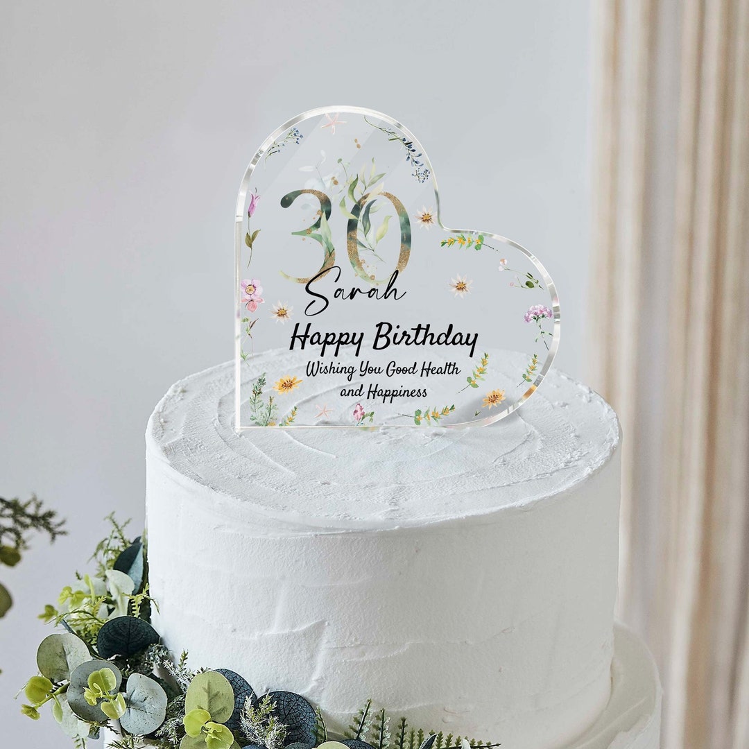 Personalized Birthday Cake Topper, Birthday Anniversary Gifts, 21th ...