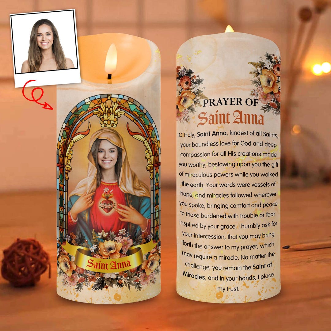 Personalized Prayer LED Candle, Custom Face Funny Candle, Votive LED ...