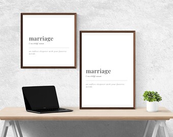 Funny Marriage Definition - Etsy