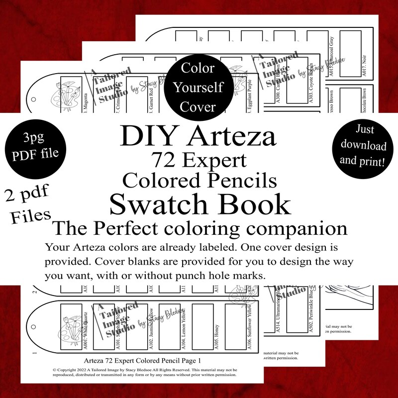 Arteza Color Chart - Etsy
