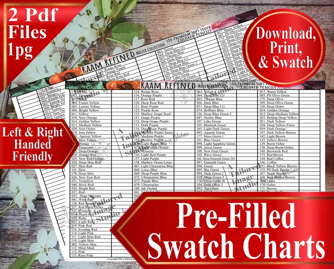 Raam Refined Master Collection 180 Premium Soft Touch Swatch Chart - Etsy