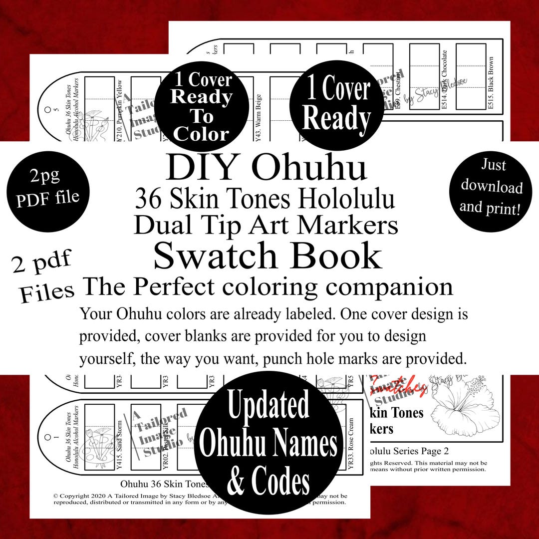 Ohuhu 36 Skin Tone Honolulu Series (updated Colors Names and Codes ...