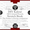 Kalour 300 Colored Pencil Swatch Chart - Etsy