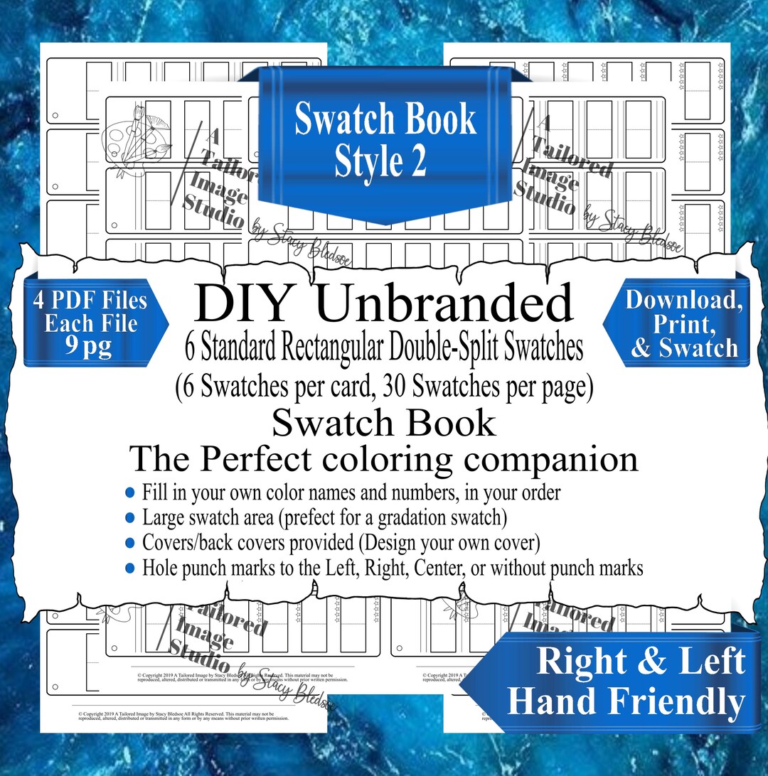 Unbranded Universal 6 Standard Rectangular Double Split Swatches DIY ...