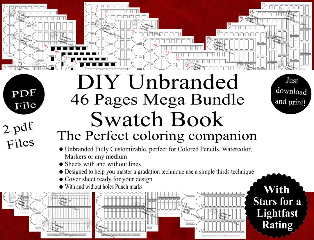 Unbranded Swatch Books Style 1: Mega Swatch Books Bundle 46 Pages (PDF ...