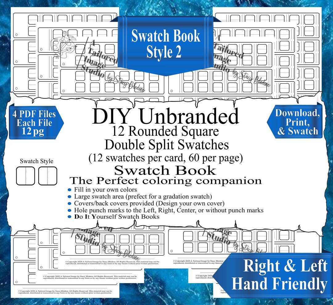 Unbranded Swatch Books Style 2: Rounded Square Double Split Swatches ...
