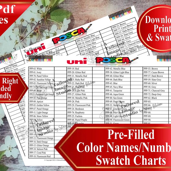Paint Color Charts - Etsy