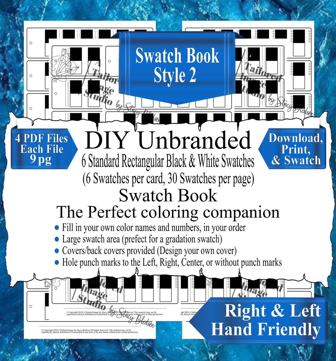Unbranded Swatch Books Style 2: Black & White Rectangular Swatches (PDF ...