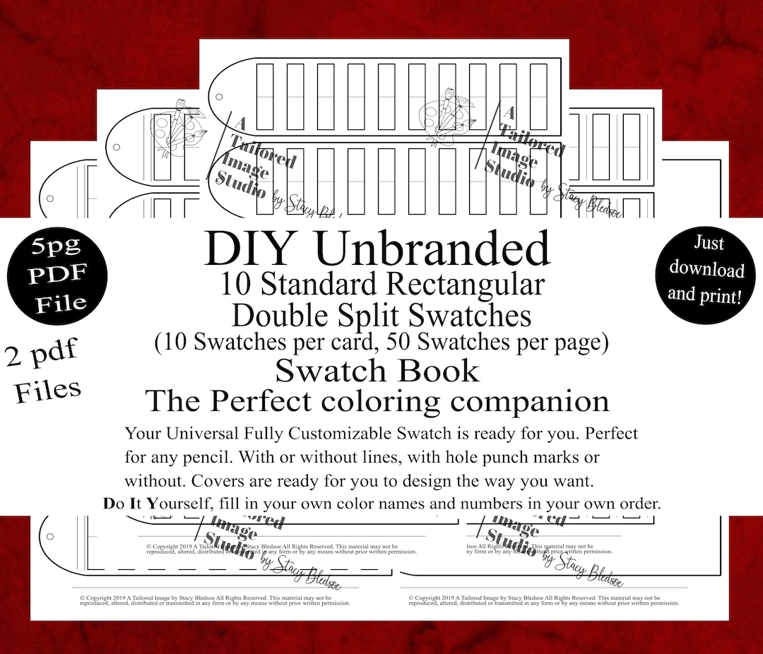 Unbranded Universal 10 Standard Rectangular Double Split Swatches DIY ...