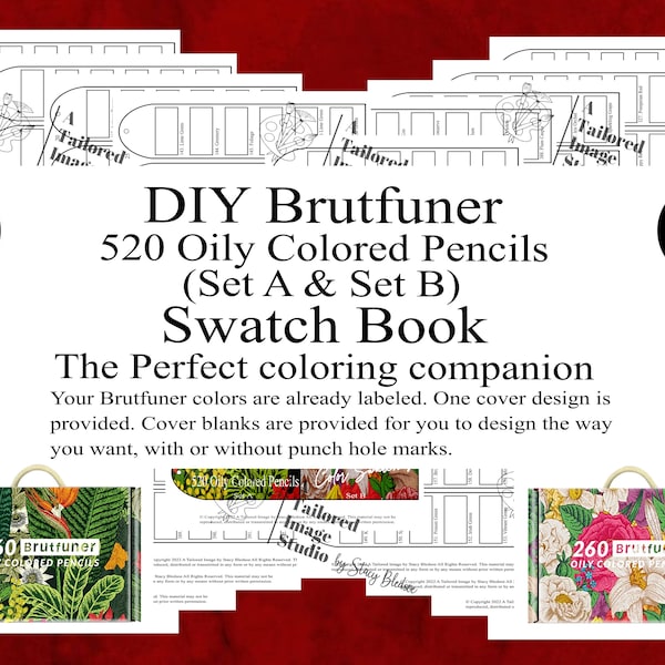 Swatch Chart for 520 Brutfuner Colored Pencils - Etsy