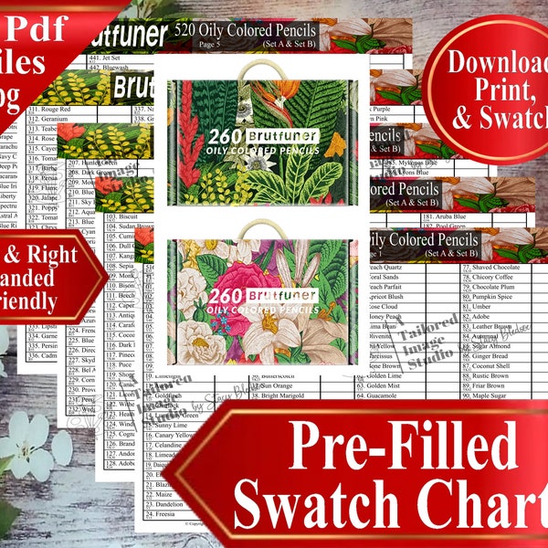 Brutfuner 520 Color Chart - Etsy