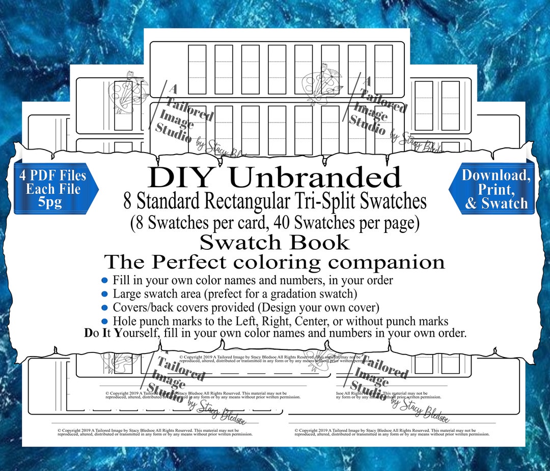 Unbranded Universal 8 Standard Rectangular Tri-split Swatches DIY Color ...