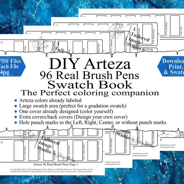 Arteza Color Chart - Etsy