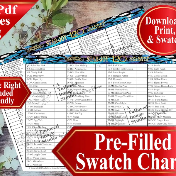 Star Joy Gold Color Chart - Etsy Australia