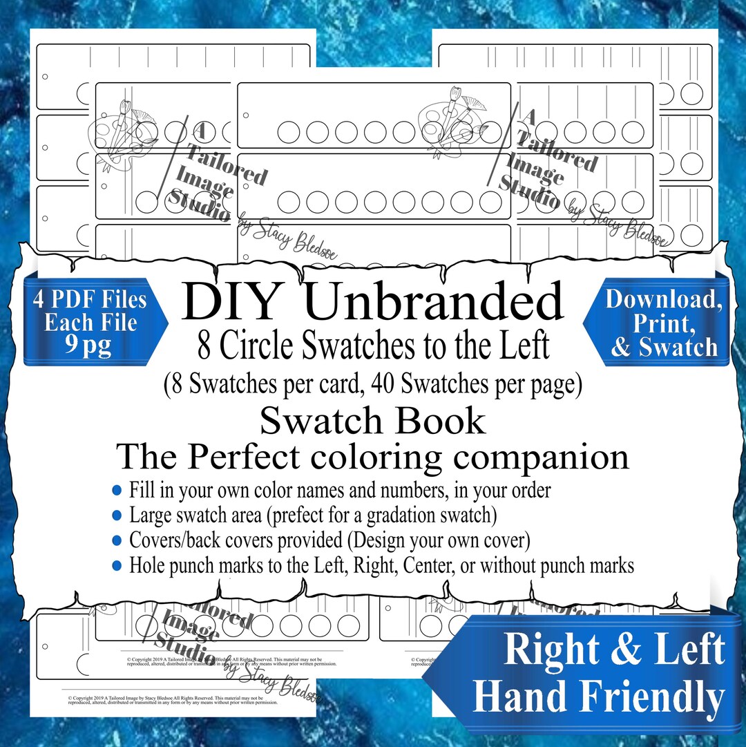 Unbranded Universal 8 Circle Swatches (to the Left) DIY Color Swatch ...