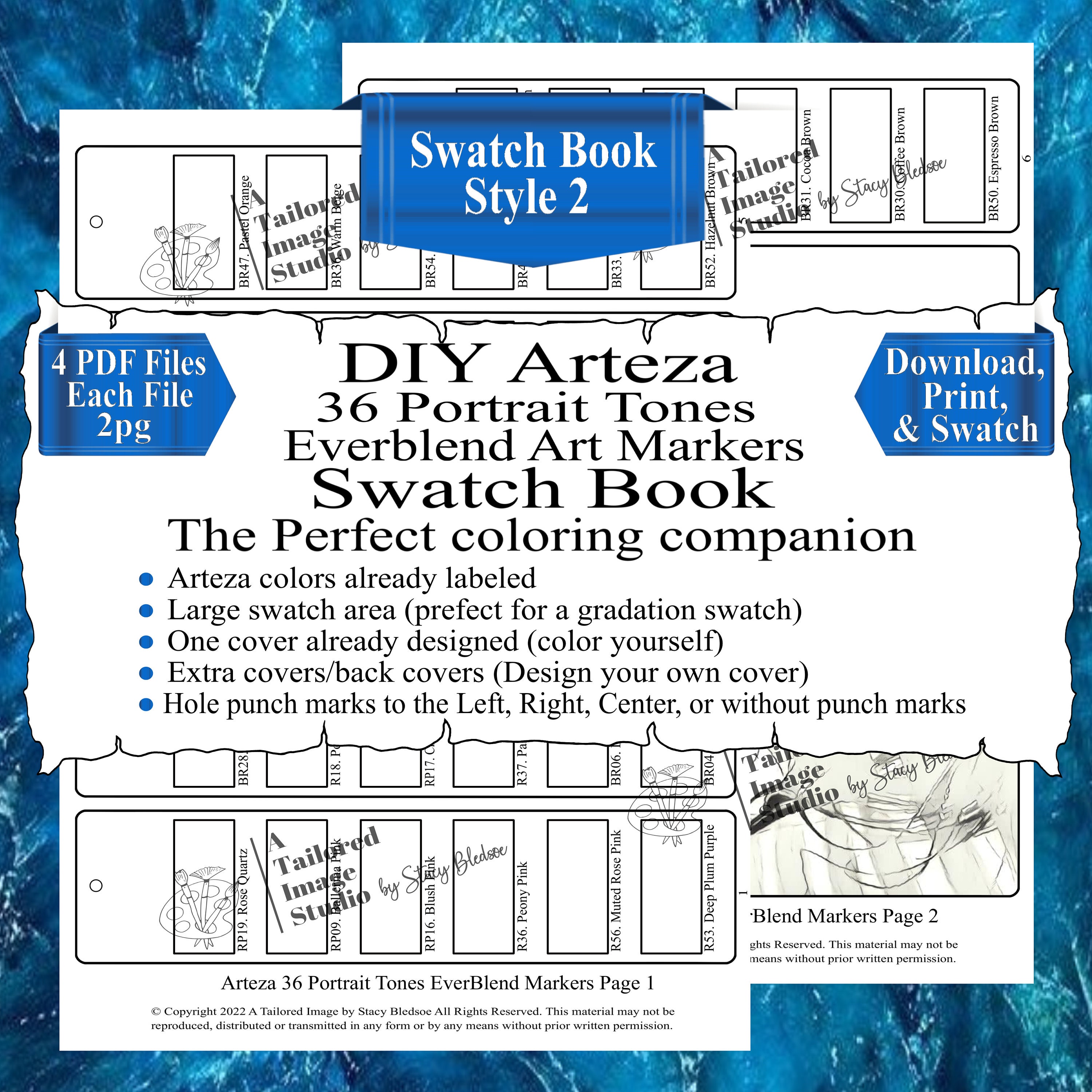 Arteza 36 Portrait Tones Everblend Art Markers DIY Color - Etsy