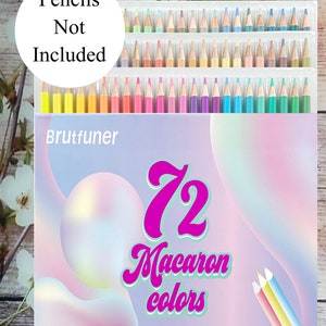 Brutfuner 72 Macaron Colored Pencils Swatch Chart (PDF Download) - Etsy