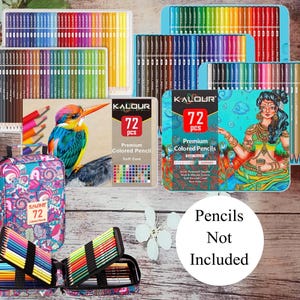 Kalour 72 Colored Pencils Swatch Charts - Etsy