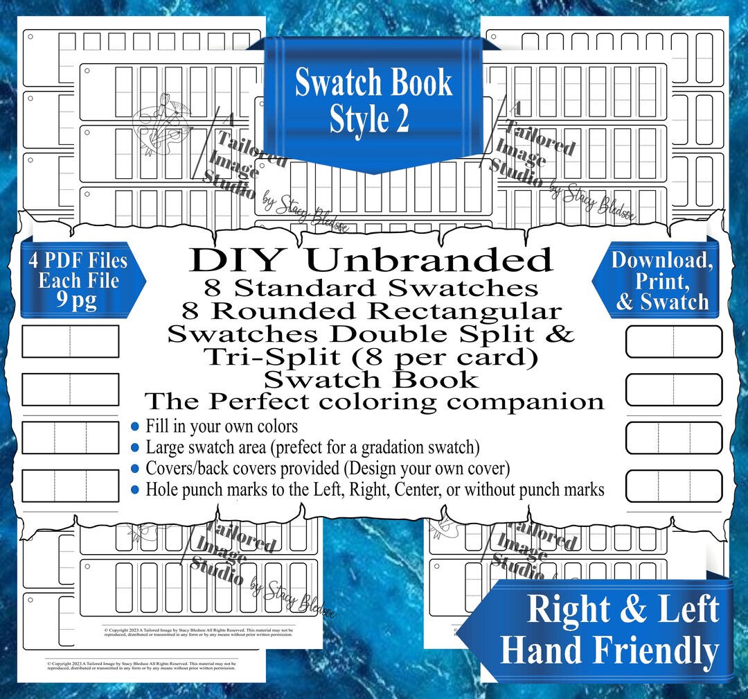 Unbranded Universal 8 Standard & Rounded Double/tri-split Swatches DIY ...