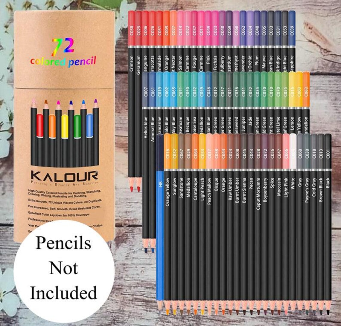 Nuancier de 72 crayons de couleur Kalour - Etsy France