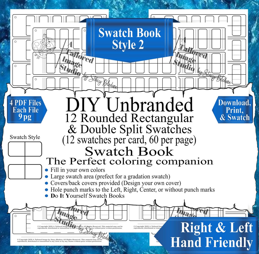 Unbranded Swatch Books Style 2: Rounded Rectangular & Double Split ...