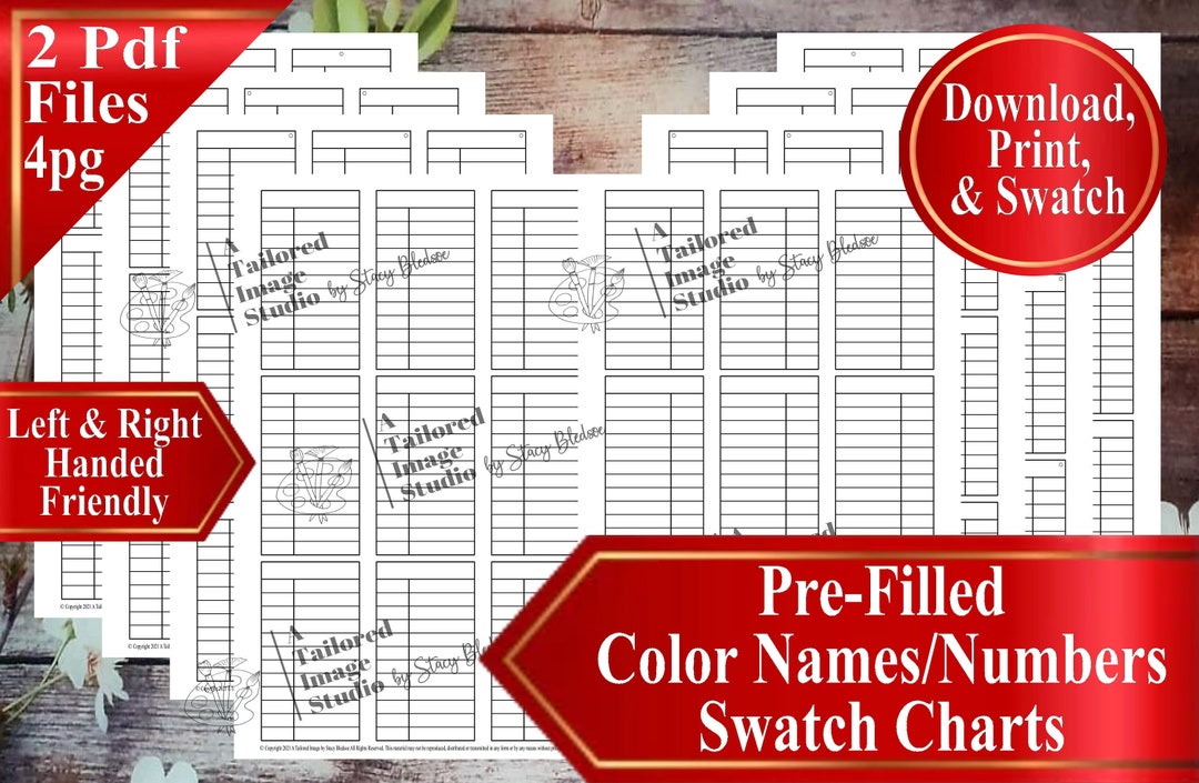 Blank Unbranded 9/108 Swatch Cards Chart - Etsy Blank Unbranded 9/108 Swatch Cards Chart - Etsy