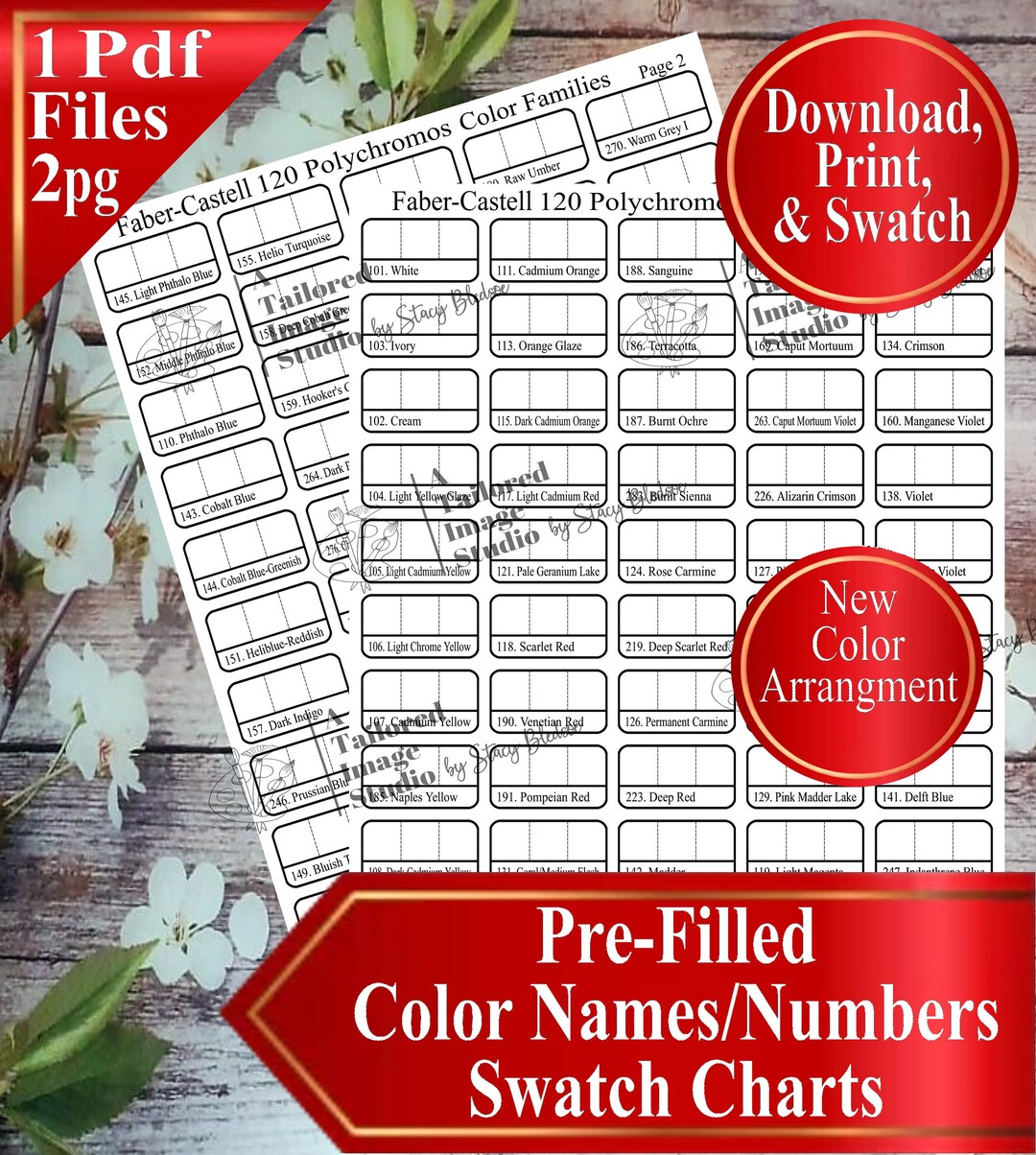 Faber Castell 120 Polychromos Colored Pencils Color Families Swatch ...