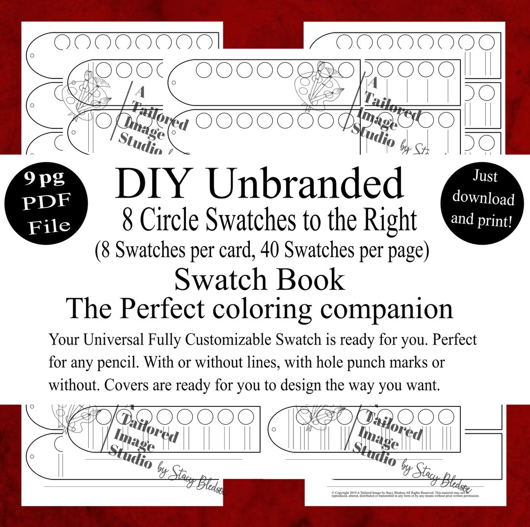 Unbranded Universal 8 Circle Swatches (to the Right) DIY Color Swatch ...