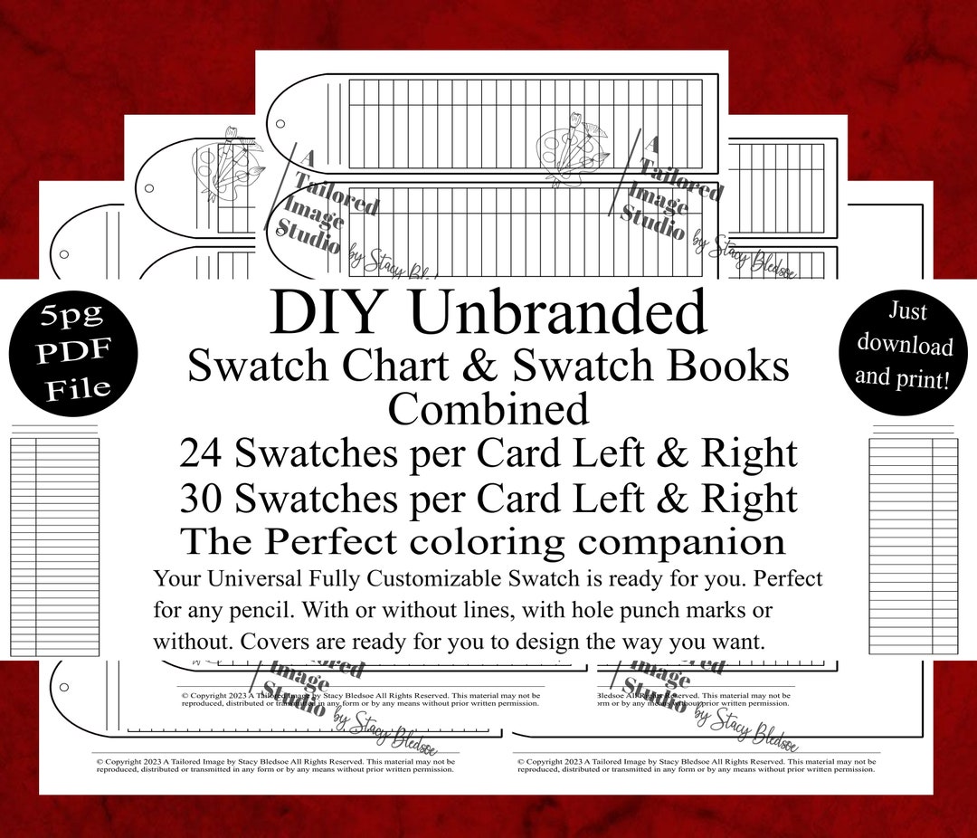Unbranded Universal Swatch Chart Style 24 & 30 Swatches DIY Color ... Unbranded Universal Swatch Chart Style 24 & 30 Swatches DIY Color ...