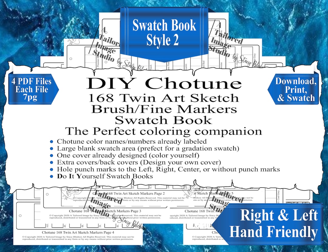 Chotune 168 Twin Art Sketch Markers DIY Color Swatch Book Style 2 - Etsy