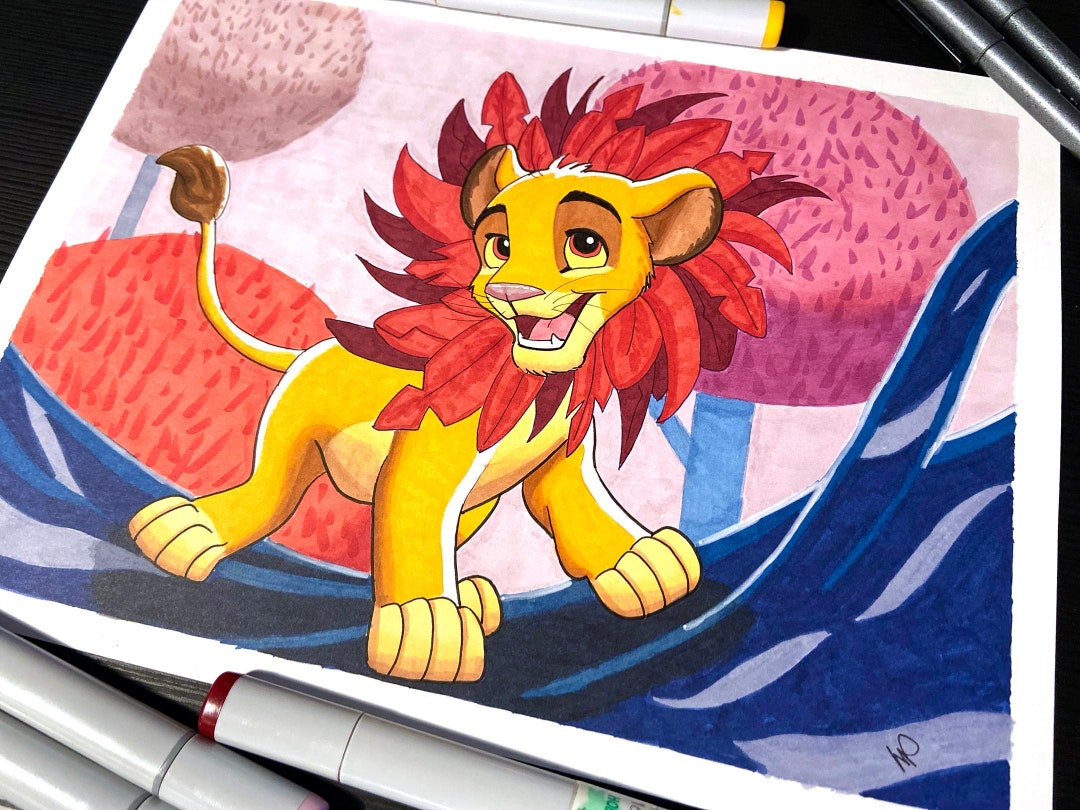 Simba Illustration - Etsy