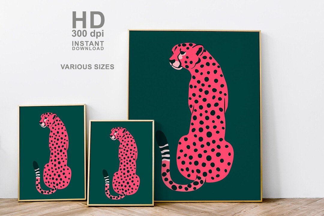 Cheetah Poster, Leopard Art Print, Animal Wall Art - Etsy