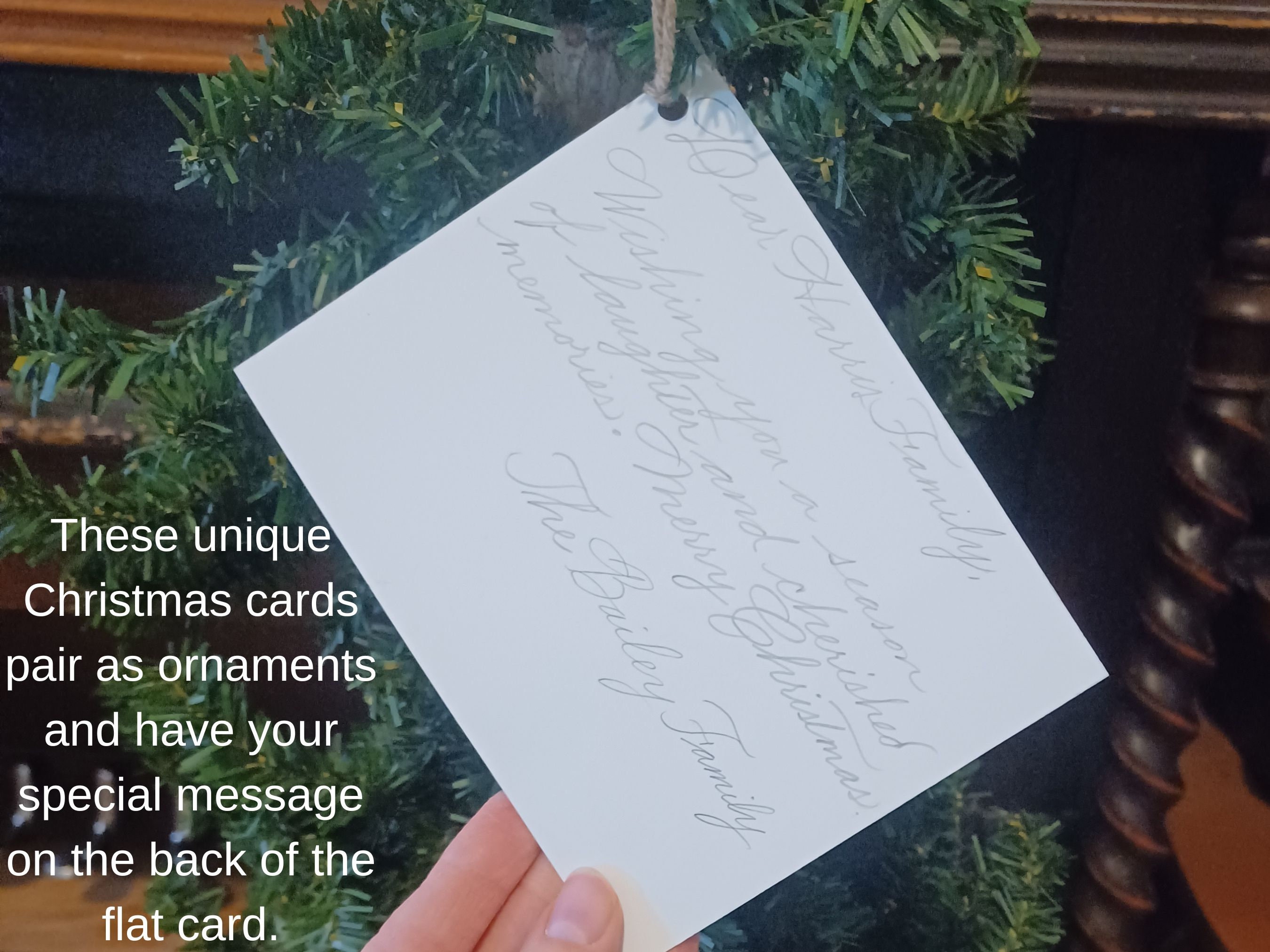 Handmade Handwritten Calligraphy Christmas Cards/ornament Cards/dual ...